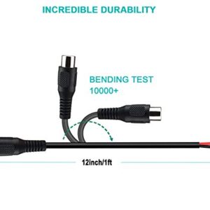 SIOCEN (3 Pack) Replacement RCA Female Jack Plug Connector Adapter to Bare Wire Open End Audio Video RCA Cable for Repair