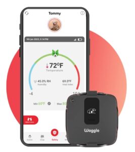 waggle rv/dog safety temperature & humidity sensor | wireless pet monitoring system | verizon cellular | instant alerts on temp/humidity/power loss via sms/email 24/7 | no wifi | subscription required