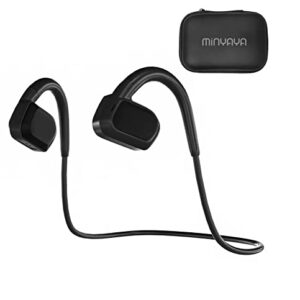 Minyaya Open Ear Headphones, Differ in Bone Conduction Headphones Wireless Bluethooth 5.3 Sport Headphones with Mic, IPX6 Waterproof Running Headset for Workouts, Cycling, Outdoor (Black)