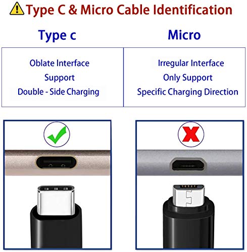 USB C Cable 15ft, Extra Long USB Type C Fast Charging Cable Durable Nylon Braided USB A to USB C Cable Compatible with Samsung S10/S9/S8/S7/S20/A10/A20/A50/A51/Note9/Note8, LG V50 V40 V20, Black