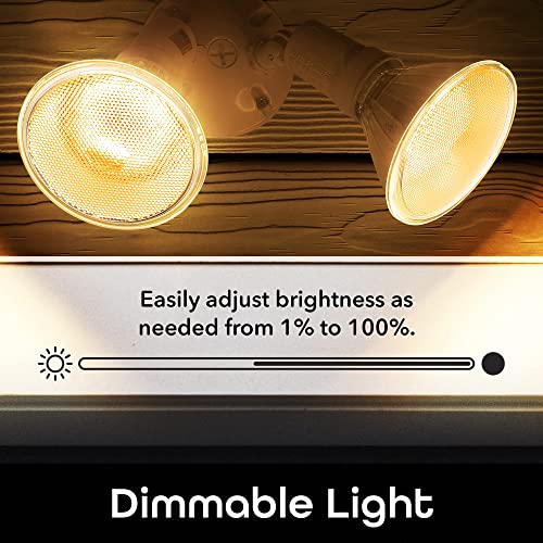 Geeni LUX Smart Floodlight, White – Outdoor 2700K-6500K Dimmable LED Bulb, E26, PAR38, 11W, 1000 Lumens – No Hub Works with Amazon Alexa, Google Assistant, Requires 2.4 GHz Wi-Fi