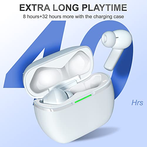 CKFN Wireless Earbuds Active Noise Cancelling, ANC in-Ear Headphone IPX7 Waterproof Bluetoth 5.2 Stereo Earphone, Transparency Mode, 4-Mics ENC Call Clear, 40H Playtime Deep Bass for Office Sport