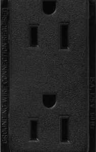 Lutron 15 Amp Tamper-Resistant Duplex Receptacle, SCRS-15-TR-MN, Midnight