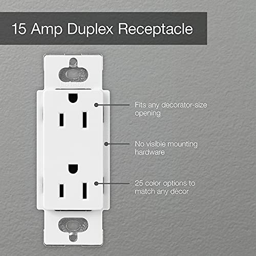 Lutron 15 Amp Tamper-Resistant Duplex Receptacle, SCRS-15-TR-MN, Midnight