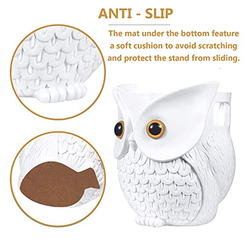 Ctoiotc Owl Holder Stand, Upgraded Owl Statue Smart Speaker Holder Stand for Echo Dot 4th/3rd/2nd and 1st Generation, Google Home Mini/Google Nest Mini (2nd Gen), Home Decor Owl Shape Cartoon Decor