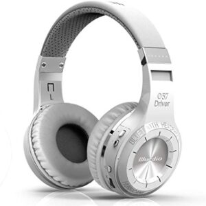 Bluedio Wireless Bluetooth V5.0 Stereo Headphones with Mic (HT Turbine White )