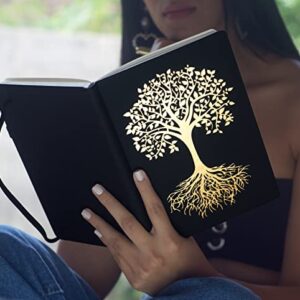 Veway Tree of Life Journal for Women & Men - Fancy Journal for Writing - Vegan Leather Writing Journal with Pen - A5 Hardcover Luxury Journal Notebook Gift Set