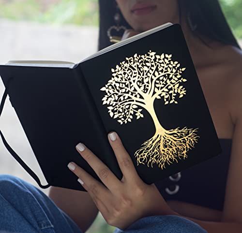 Veway Tree of Life Journal for Women & Men - Fancy Journal for Writing - Vegan Leather Writing Journal with Pen - A5 Hardcover Luxury Journal Notebook Gift Set