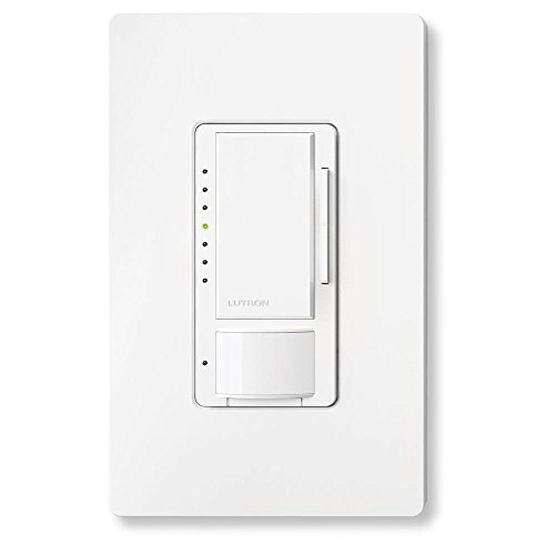 Lutron Maestro LED+ Motion Sensor Dimmer Switch | No Neutral Required | MSCL-OP153M-WH | White