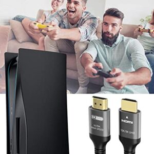 10k 8k 4k HDMI 2.1 Cable 1.5 FT, Certified 48Gbps 1ms Ultra High Speed HDMI Cable 4k 120Hz 144Hz 10k 8k 60Hz 12bit DTS:X Dolby Atmos HDR10+ ARC eARC Compatible for Gaming PC Soundbar RTX3080 PS5 Xbox