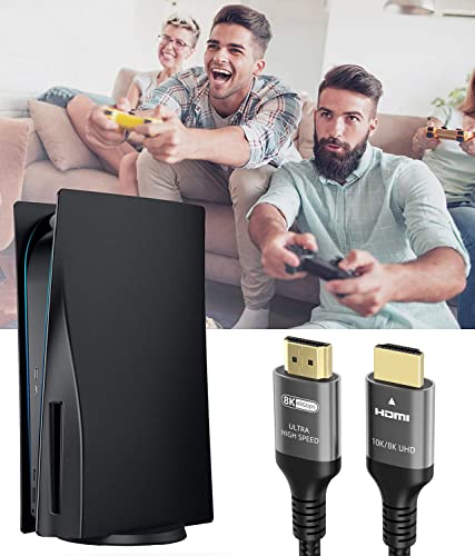 10k 8k 4k HDMI 2.1 Cable 1.5 FT, Certified 48Gbps 1ms Ultra High Speed HDMI Cable 4k 120Hz 144Hz 10k 8k 60Hz 12bit DTS:X Dolby Atmos HDR10+ ARC eARC Compatible for Gaming PC Soundbar RTX3080 PS5 Xbox