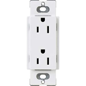 lutron claro 15 amp duplex outlet, car-15-wh, white