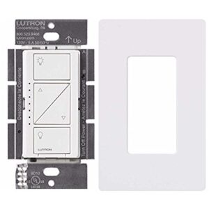 lutron pd-10nxd-wh caseta pro in wall dimmer 250w led with screw less wall plate (white)