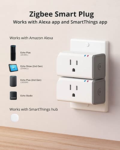 SONOFF S31 Lite 15A Zigbee Smart Plug ETL Certified, Works with SmartThings, and Amazon Echo Plus, Hub Needed for Amazon Alexa 4-Pack