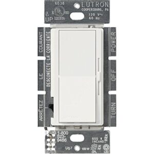 lutron dvcl-153pr-wh diva 120v single or 3-way location cfl/led digital dimmer