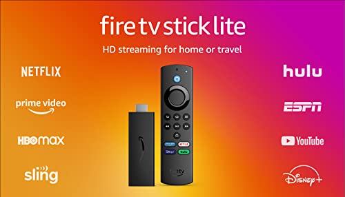 Fire TV Stick Lite, free and live TV, Alexa Voice Remote Lite, smart home controls, HD streaming