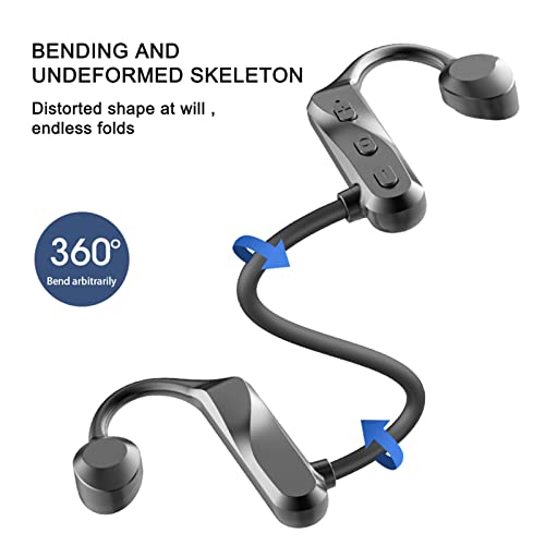 pstuiky True Bone-Conduction Concept Bluetooth 5.0 Headset Does Not Enter The Ear, Wireless Sports Running Music, and Ipx5 Waterproof Headphone