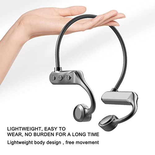 pstuiky True Bone-Conduction Concept Bluetooth 5.0 Headset Does Not Enter The Ear, Wireless Sports Running Music, and Ipx5 Waterproof Headphone