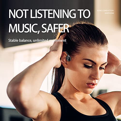 pstuiky True Bone-Conduction Concept Bluetooth 5.0 Headset Does Not Enter The Ear, Wireless Sports Running Music, and Ipx5 Waterproof Headphone