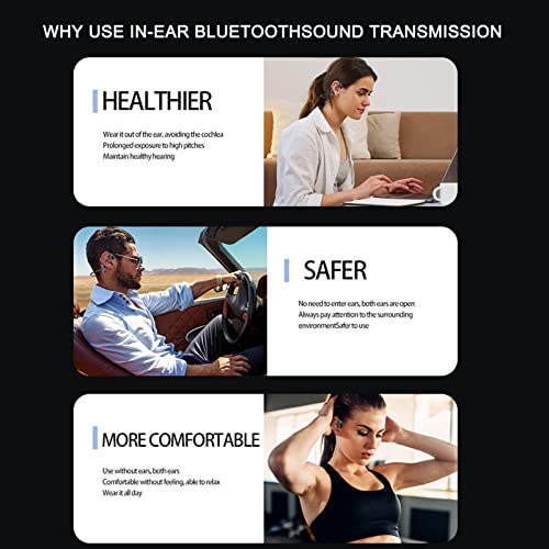 pstuiky True Bone-Conduction Concept Bluetooth 5.0 Headset Does Not Enter The Ear, Wireless Sports Running Music, and Ipx5 Waterproof Headphone