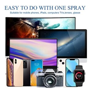 4 Pcs Screen Cleaner Portable Touchscreen Mist Cleaner Mini Phone Cleaner Empty Screen Cleaner Spray Bottle for Phone Laptop Tablet Screens Computer Sanitizer Refillable Alcohol Accessory, 4 Colors