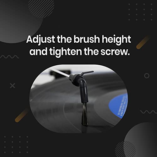 Vinyl Record Cleaner Anti Static Brush - Record Cleaning Arm Brush Cleaner Antistatic LP Cleaning Brush - Turntable Cleaning Record Brush