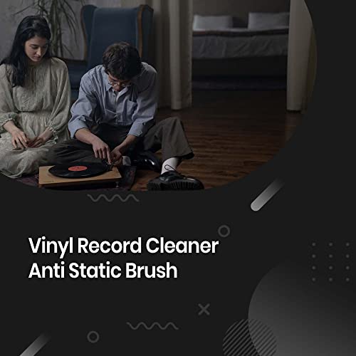 Vinyl Record Cleaner Anti Static Brush - Record Cleaning Arm Brush Cleaner Antistatic LP Cleaning Brush - Turntable Cleaning Record Brush