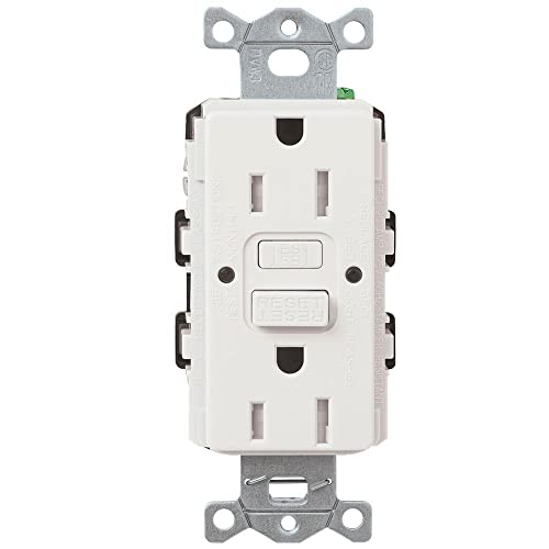 Lutron, White CAR-15-GFST-WH Claro 15-Amp Self-Testing Receptacle