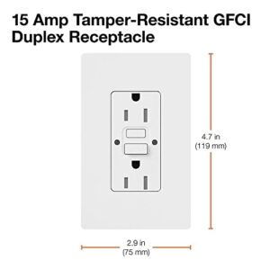 Lutron, White CAR-15-GFST-WH Claro 15-Amp Self-Testing Receptacle