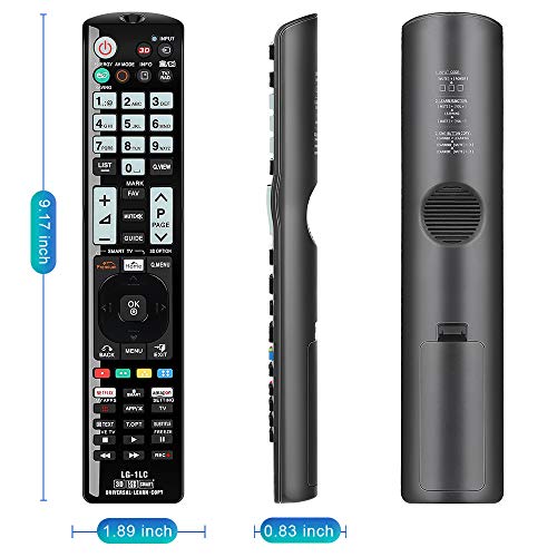 Gvirtue Universal Remote Control LG-1LC Compatible Replacement for LG TV/ 3DTV/ HD/Smart/LCD/LED/Netflix/Amazon AKB74915304 AKB74475401 AKB72915239 AKB72915238