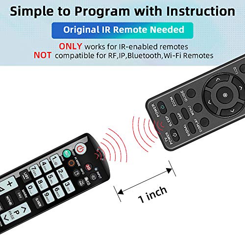 Gvirtue Universal Remote Control LG-1LC Compatible Replacement for LG TV/ 3DTV/ HD/Smart/LCD/LED/Netflix/Amazon AKB74915304 AKB74475401 AKB72915239 AKB72915238