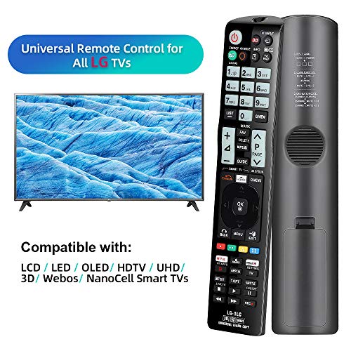 Gvirtue Universal Remote Control LG-1LC Compatible Replacement for LG TV/ 3DTV/ HD/Smart/LCD/LED/Netflix/Amazon AKB74915304 AKB74475401 AKB72915239 AKB72915238