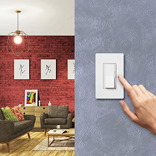 Lutron DVELV-300P-WH 300-Watt Diva Electronic Low Voltage Single Pole Dimmer, White