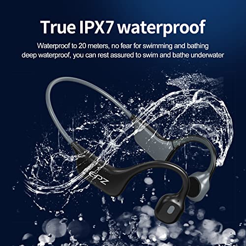 EPZ Bone Conduction Headphones Open Ear Headphones Bluetooth Sports Earphones - Built-in Mic Sweat Resistant Earphones for Workouts and Running