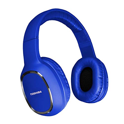 Toshiba Over The Ear Bluetooth Headphones | Wireless Headphones | Bluetooth Headset With Microphone | Long Battery Life w/ 10 Hours of Talk Time & Music Playback | 30FT Operating Range | RZE-BT160H(L)