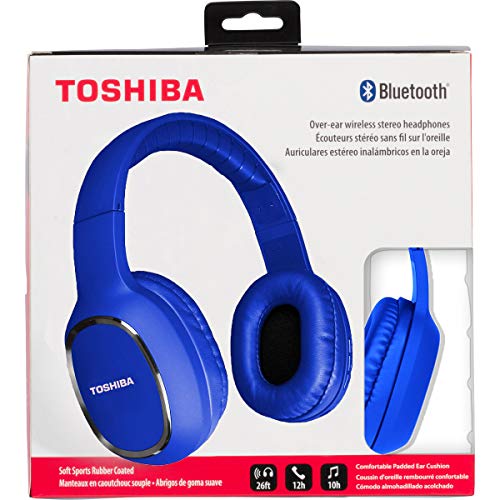 Toshiba Over The Ear Bluetooth Headphones | Wireless Headphones | Bluetooth Headset With Microphone | Long Battery Life w/ 10 Hours of Talk Time & Music Playback | 30FT Operating Range | RZE-BT160H(L)