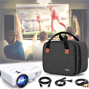 Luxja Carrying Bag for DR.J Mini Projector, Portable Case for Mini Projector and Accessories (Fits Most Major Mini Projectors), Black