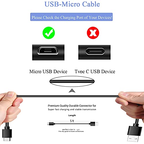 USB Charger Charging Cable Cord Compatible with for Fujifilm INSTAX Share SP-2, Polaroid Zip, HP Sprocket, Polaroid Mint, Kodak Mini/Printomatic, Lifeprint, Canon Ivy & Similar Photo Printers