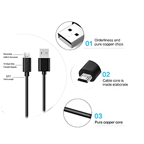 USB Charger Charging Cable Cord Compatible with for Fujifilm INSTAX Share SP-2, Polaroid Zip, HP Sprocket, Polaroid Mint, Kodak Mini/Printomatic, Lifeprint, Canon Ivy & Similar Photo Printers