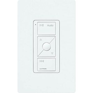 Lutron Caséta Wireless Pico Smart Remote for Audio, Works with Sonos, PJ2-3BRL-GWH-A02, White