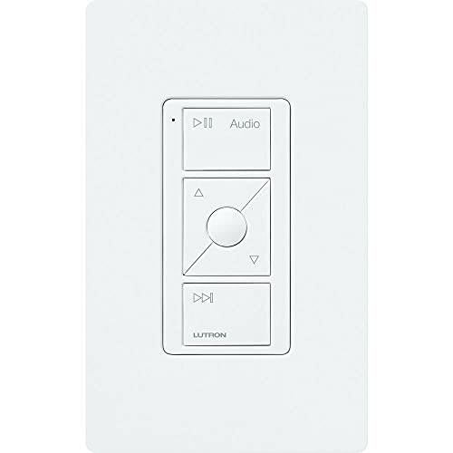 Lutron Caséta Wireless Pico Smart Remote for Audio, Works with Sonos, PJ2-3BRL-GWH-A02, White