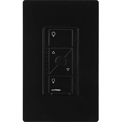 Lutron Caséta Smart Dimmer Switch for ELV+ Bulbs, 250W LED, PD-5NE-BL, Black