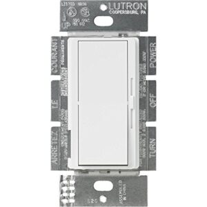 lutron dv-600pr-wh diva 600w single pole preset dimmer – white