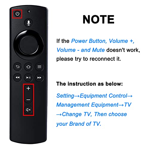 L5B83H Replacement Voice Remote Control fit for Fire TV Stick(Lite,2nd Gen,3rd Gen,4K),Fire TV Cube(1st and 2nd Gen)