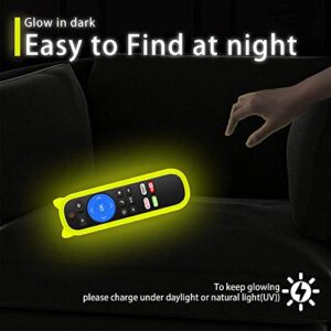 Remote Control for TCL, Hisense, Onn, Sanyo, Philips, Sharp, JVC, Hitachi, Element Roku TV Remote, for 24 32 40 42 43 45 50 55 58 65 70 75 80 85 Inch Roku Smart TV with Glow Yellow Remote Cover Case