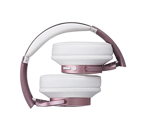 Altec Lansing Comfort Q+ Bluetooth Headphones, Active Noise Cancellation, Comfortable, Quite, Noise Cancelling Headphone, Up to 26 Hours of Playtime, 30 Ft. Wireless Range, Rose Gold