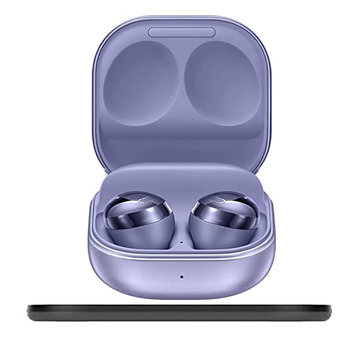 SAMSUNG Galaxy Buds Pro, Bluetooth Earbuds, True Wireless, Noise Cancelling, Charging Case, Quality Sound, Water Resistant - Phantom Violet (10w Pad) (Renewed)