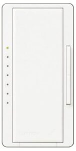 600w max. cfl/led or incandescent/halogen dimmer – tap & rocker switch – white – 120v lutron maestro mrf2-6cl-wh