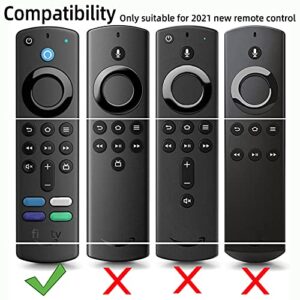 Remote Cover for TV Stick (3rd Gen) TV Stick 4k&4K Max (2021 Release) Silicone Protective Cover Shockproof Remote Control Glove with Lanyard(Black)