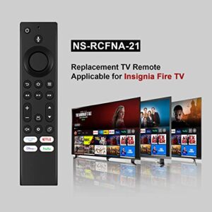 NS-RCFNA-21 Replacement Remote Control fit for Insignia Fire TV NS-43F301NA22 NS-55F301NA22 NS-58F301NA22 NS-50F301NA22 NS-43DF710NA21 NS-39DF310NA21 NS-32D510NA19 (No Battery)